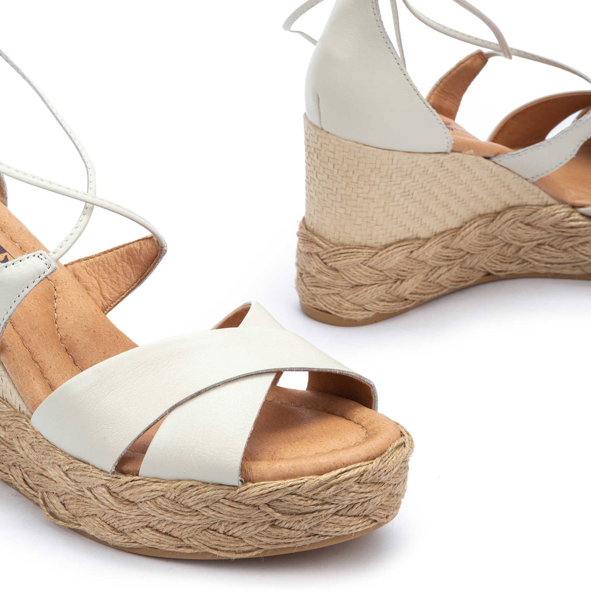 Women's wedge sandals with jute platform RONDA W7W-1751 | Outlet PIKOLINOS