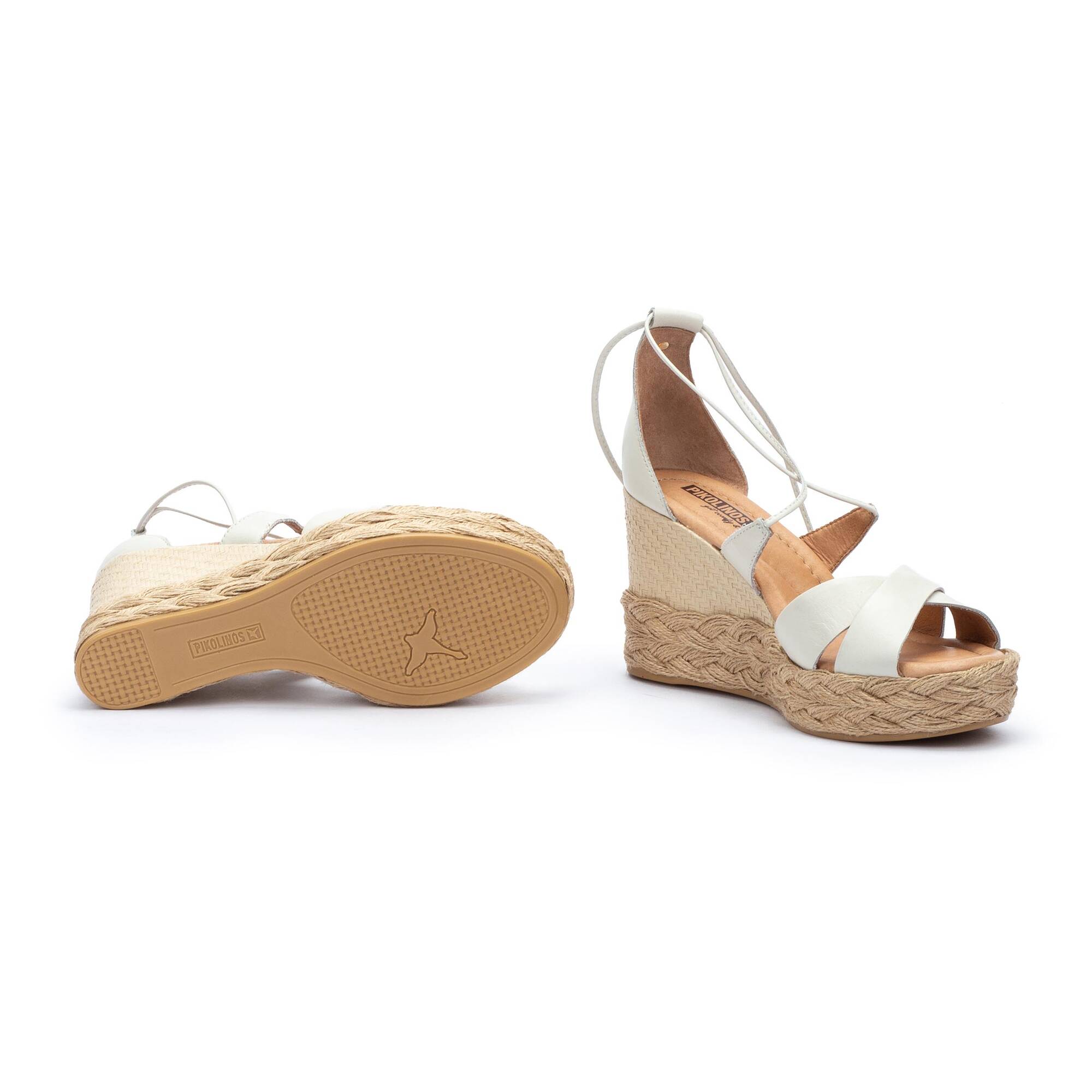 Women's wedge sandals with jute platform RONDA W7W-1751 | Outlet PIKOLINOS