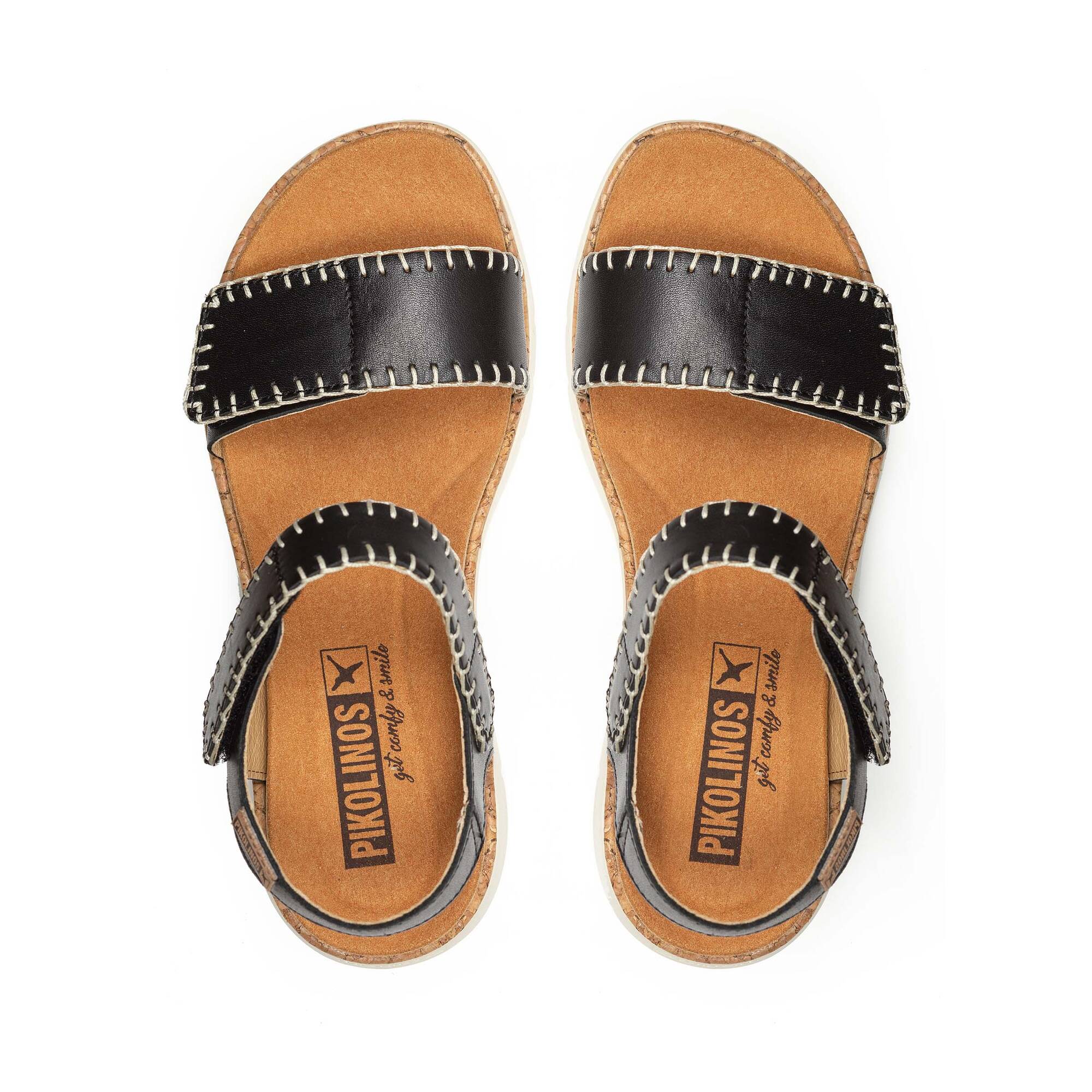 Women's wedges with hook-and-loop closure PALMA W4N-0750 | Outlet PIKOLINOS