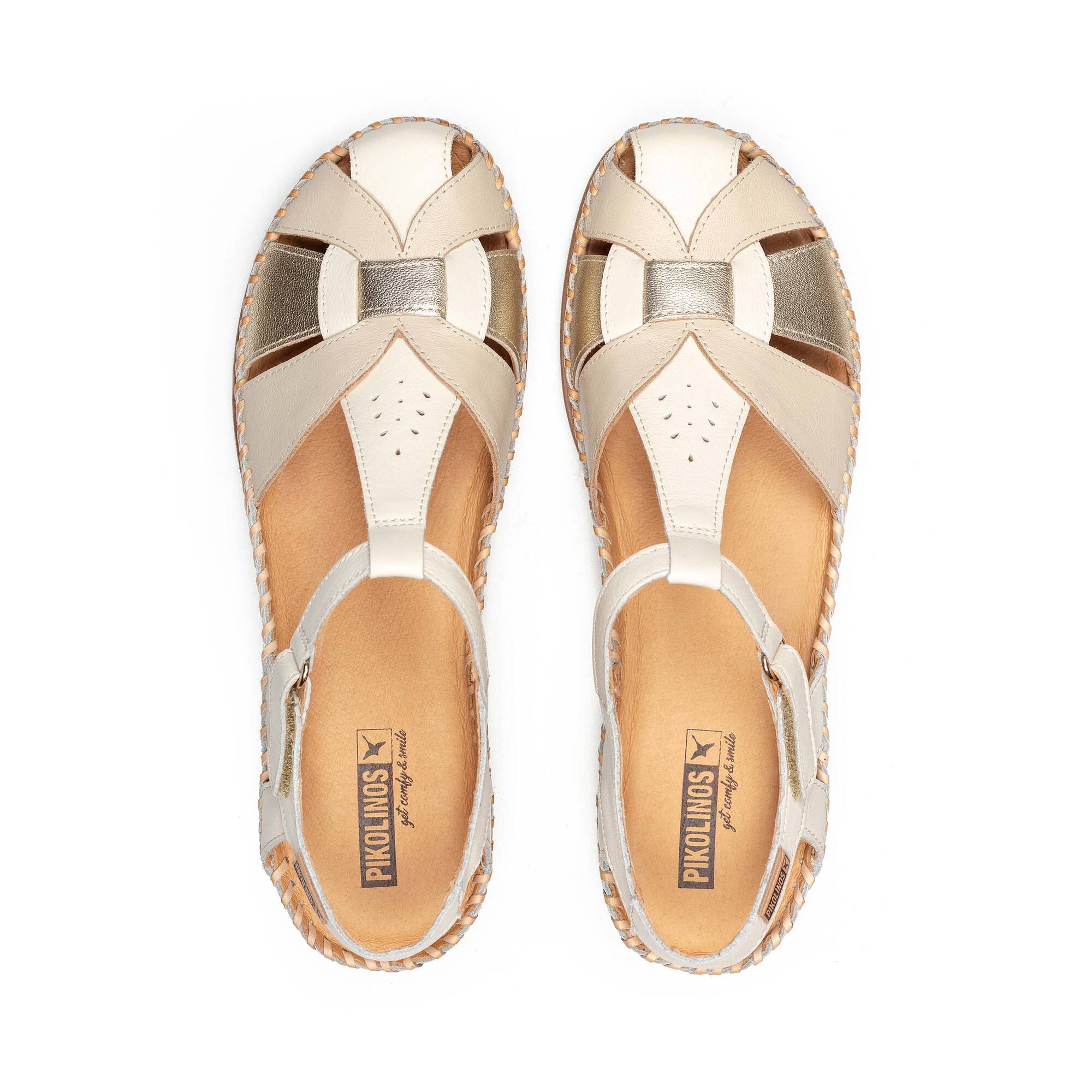 Zapato semiabierto con cierre adherente para mujer CADAQUES W8K-0847 ...